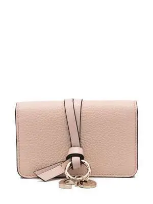 Chloé Logo-charm Leather Wallet - Neutrals