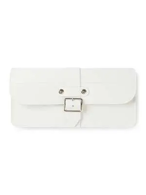Comme Des Garçons Buckled Leather Wallet - White