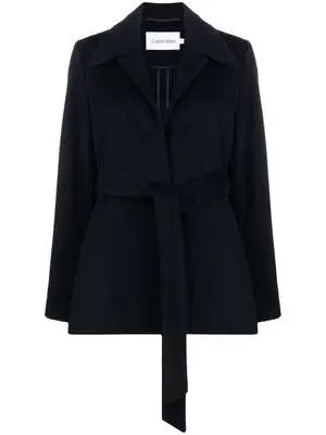 Calvin Klein Single-breasted Coat - Black