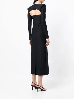 Rokh Square-neck Midi Dress