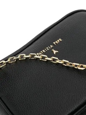 Patrizia Pepe Leather Crossbody Bag - Black