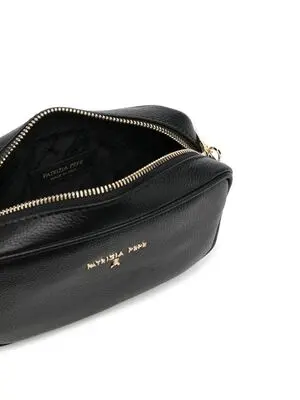 Patrizia Pepe Leather Crossbody Bag - Black