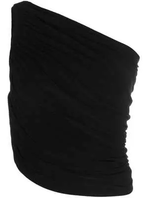 Norma Kamali Diana Ruched One-shoulder Top - Black