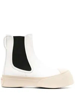 Marni Pablo Leather Chelsea Boots - White