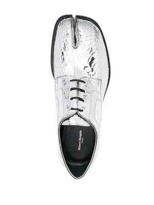 MAISON MARGIELA Tabi Broken Mirror Lace-up Shoes - Silver