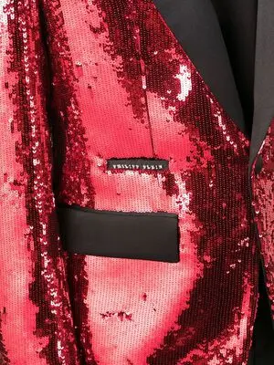 Philipp Plein Sequin Single-breasted Blazer - Red