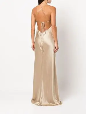 Michelle Mason Cut-out Silk Gown - Gold
