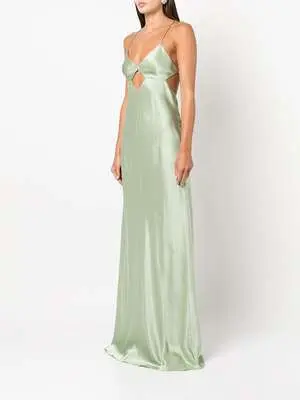 Michelle Mason Cut-out Gown - Green