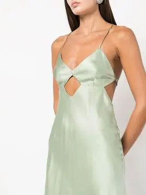 Michelle Mason Cut-out Gown - Green