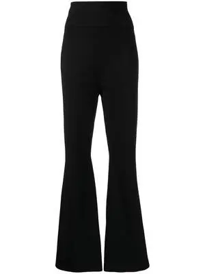 Stella McCartney High-waisted Flared-leg Trousers - Black