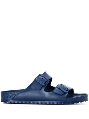 BIRKENSTOCK Arizona Buckle-detail Slides - Blue