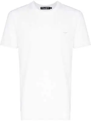 Dolce & Gabbana Logo-tag Cotton T-shirt - White