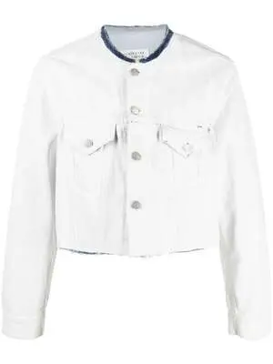 Women's Cropped White Denim Jackets