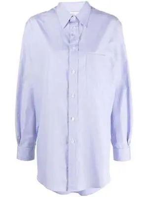 MAISON MARGIELA Long-sleeve Piqué Shirt - Blue