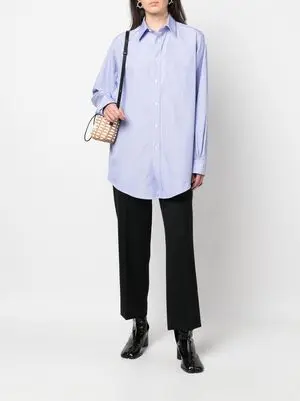 MAISON MARGIELA Long-sleeve Piqué Shirt - Blue