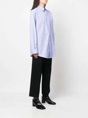 MAISON MARGIELA Long-sleeve Piqué Shirt - Blue