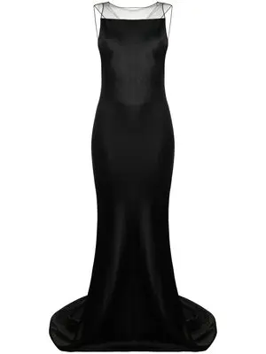 MAISON MARGIELA Satin Fishtail Gown - Black