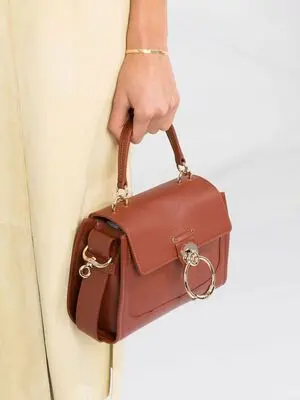 Chloé Mini Tess Grained-leather Tote Bag