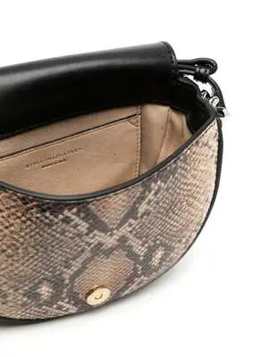 Stella McCartney Frayme Foldover-top Shoulder Bag - Brown
