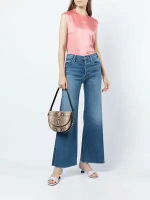 Stella McCartney Frayme Foldover-top Shoulder Bag - Brown