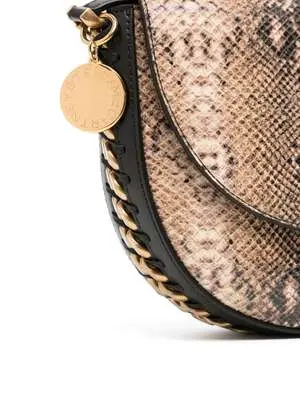 Stella McCartney Frayme Foldover-top Shoulder Bag - Brown