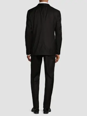SAKS FIFTH AVENUE Collection Satin Shawl Collar Wool Tuxedo