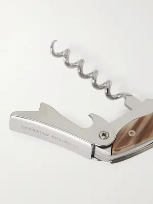 Brunello Cucinelli Stainless Steel And Horn Corkscrew