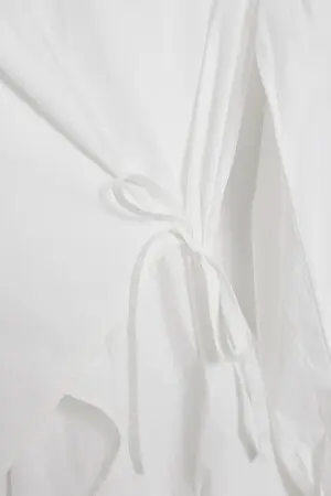 GANNI Cottonpoplin Wrap Blouse