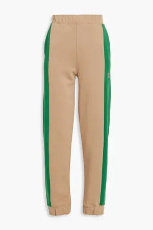 GANNI Twotone French Cottonblend Terry Track Pants - Sand