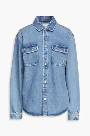 FRAME Distressed Denim Shirt