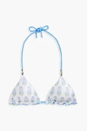 Heidi Klein Stretch-jacquard Triangle Bikini Top