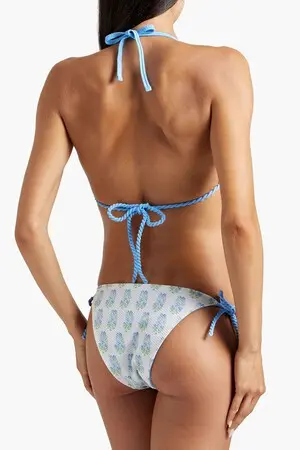 Heidi Klein Stretch-jacquard Triangle Bikini Top