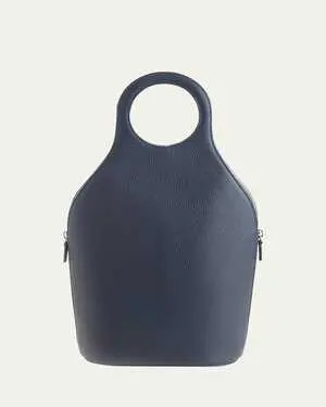 ROYCE NEW YORK Personalized Leather Double Wine Champagne Carrying Case - Navy Blue