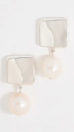 Agmes Small Luca Earrings - Pearl