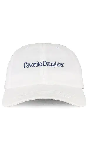 FAVORITE DAUGHTER Logo Baseball Cap - White