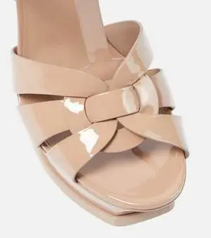 Saint Laurent Tribute 135 Platform Sandals - Beige