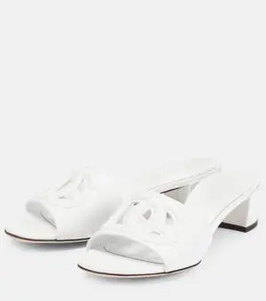 Dolce & Gabbana Dg Leather Mules - White