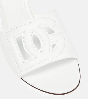 Dolce & Gabbana Dg Leather Mules - White