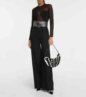 AZZEDINE ALAIA Cœur Patent Leather And Pu Mules