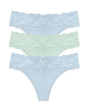 SKARLETT BLUE Goddess Thong, Set Of 3 - Mrn Sky/aqua/mrn Sky