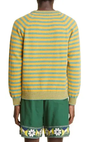 BODE Turmeric Stripe Merino Wool Sweater
