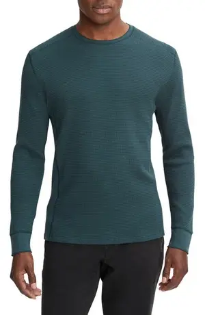 Vince Thermal Long Sleeve T-shirt Deep Teal