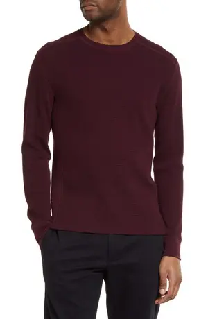 Vince Thermal Long Sleeve T-shirt Deep Wine