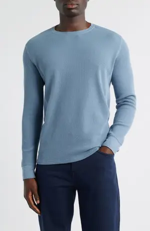 Vince Thermal Long Sleeve T-shirt - Parlor Blue