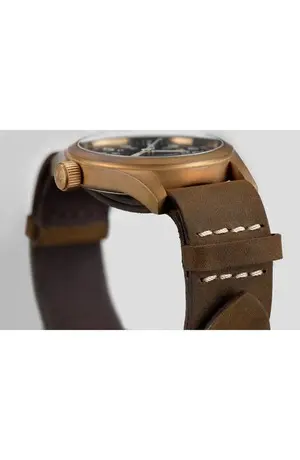 Hamilton Khaki Field Mechanical Leather Strap Watch - Brown