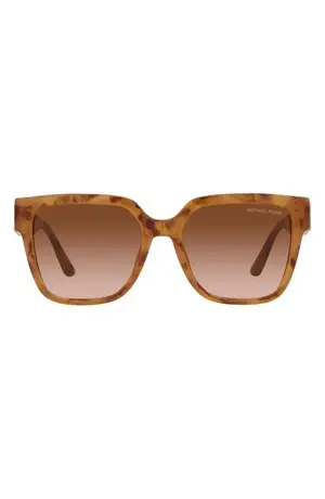 Michael Kors 54mm Square Sunglasses - Dark Brown