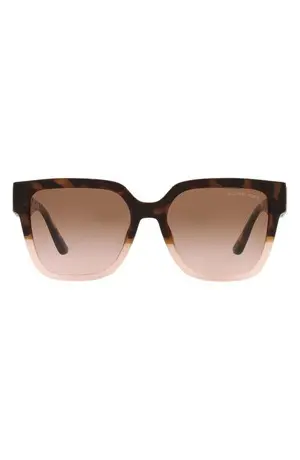 Michael Kors 54mm Square Sunglasses - Pink Tortoise