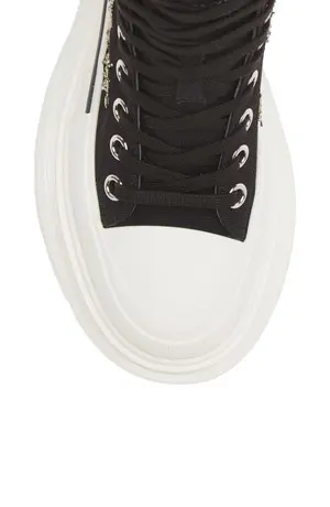 Alexander McQueen Tread Slick Embroidered Graffiti High Top Sneakers
