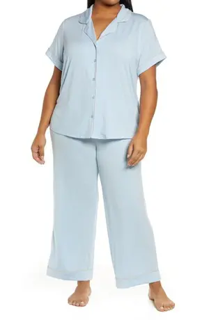 Nordstrom Moonlight Eco Crop Pajamas Blue Skyway