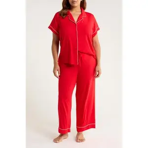Nordstrom Moonlight Eco Crop Pajamas - Red Barbados Cherry